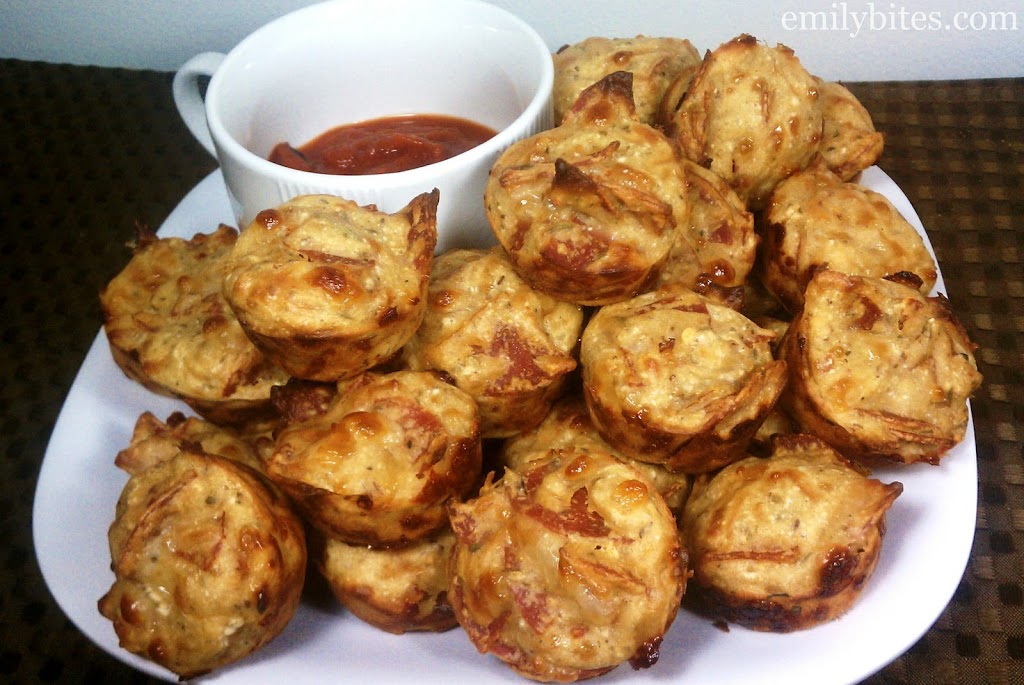 Pepperoni Pizza Mini Puffs - Sunny Cooking
